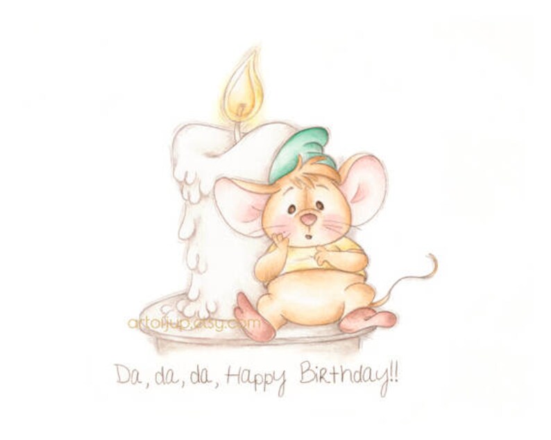 Cenicienta ratón Gus impresión Disney | Etsy