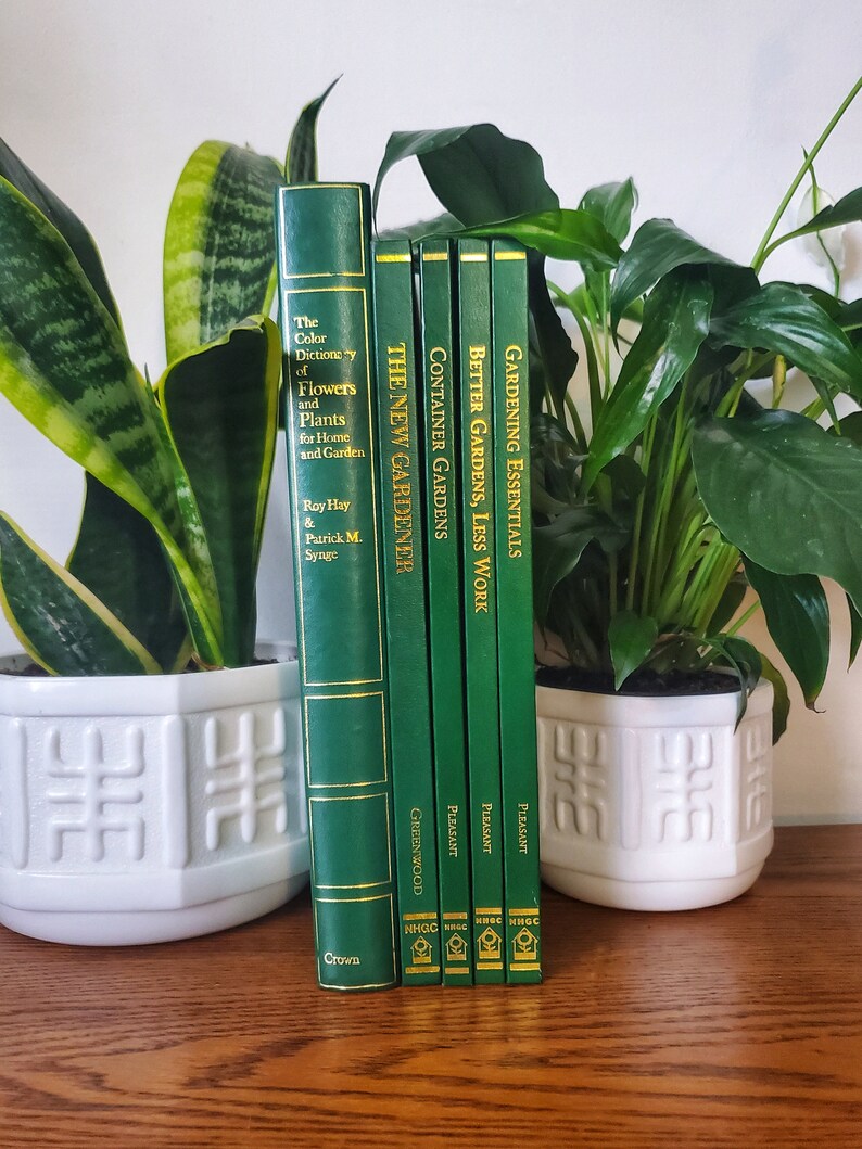 Green Garden Book Collection // Garden Decor // Instant Collection ...