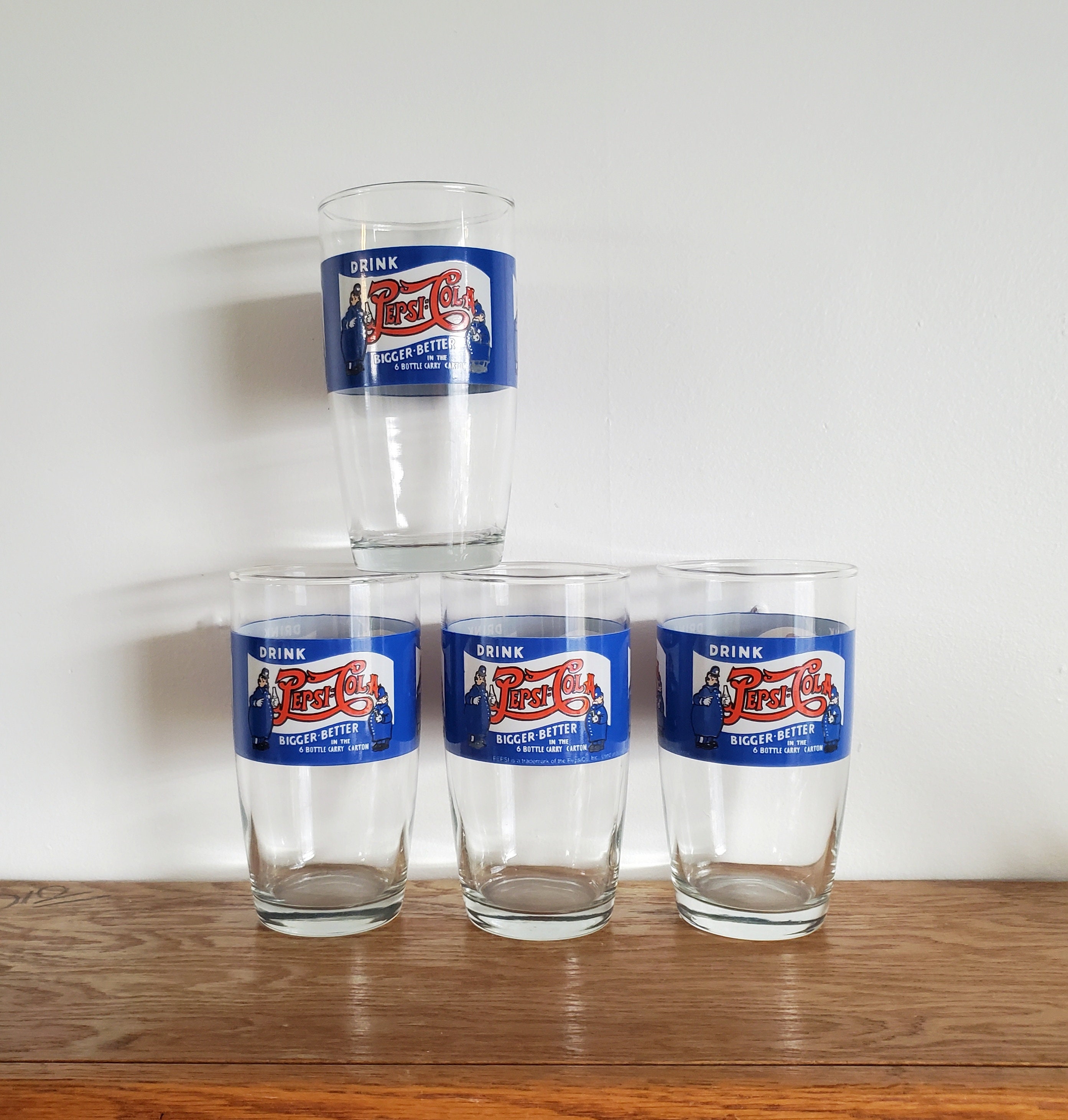 Vintage Pepsi Cola Bigger Better Glasses - Etsy