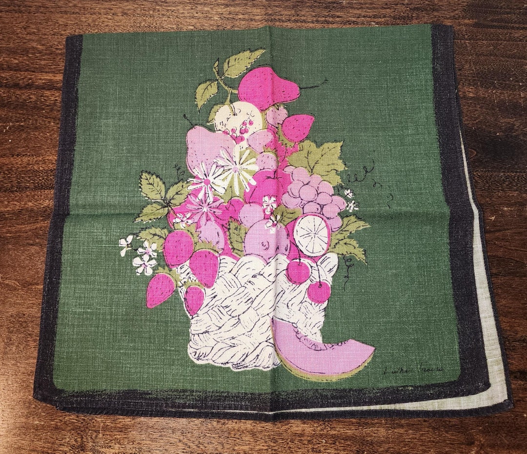 VTG Mid Century Luther Travis Linen Towel - Etsy