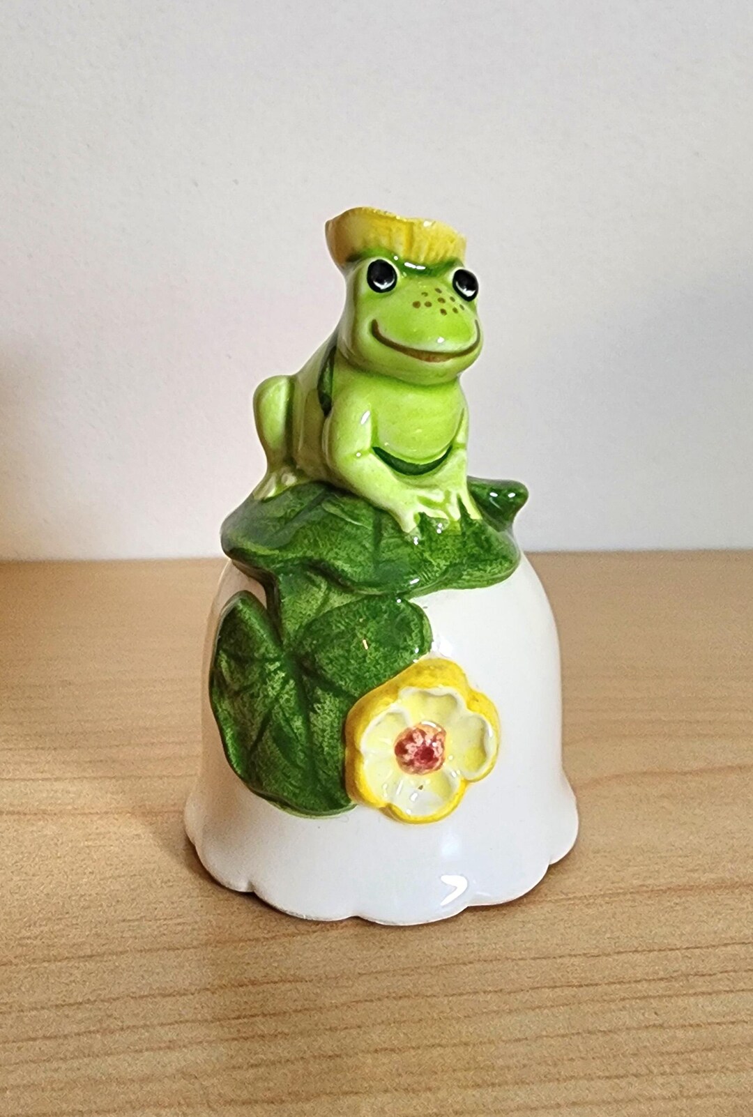Ceramic Frog Bell With Flowers - Etsy