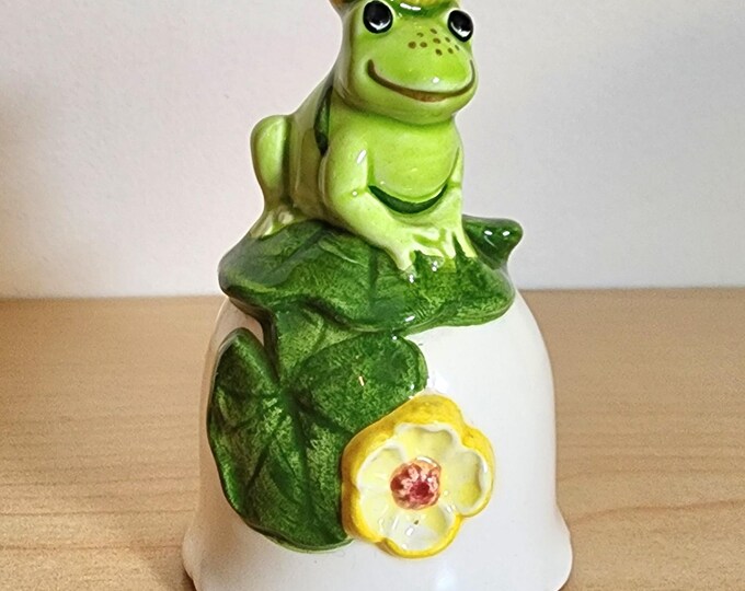 Ceramic Frog Bell With Flowers - Etsy