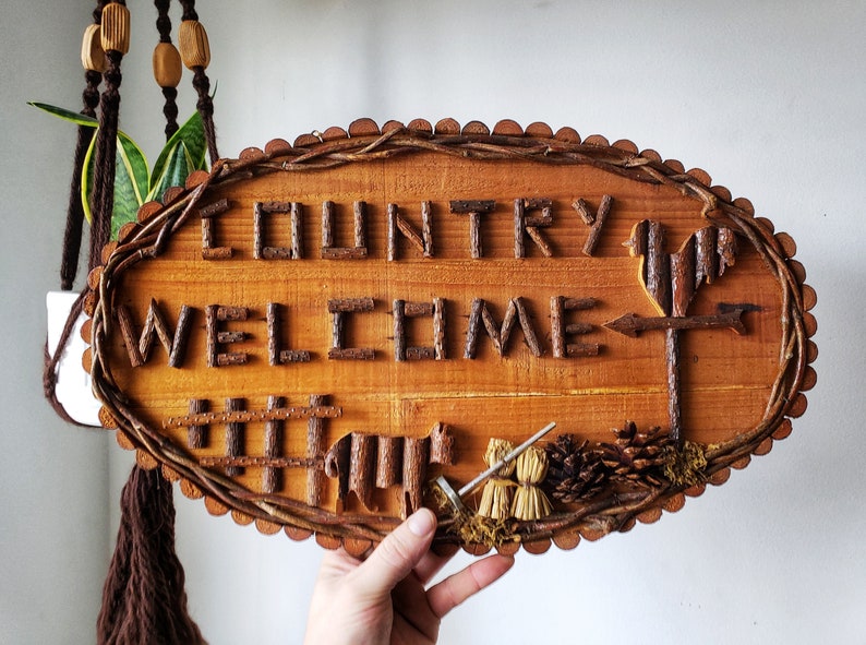 Country Welcome Sign // Country Decor // Front Door Decor // - Etsy