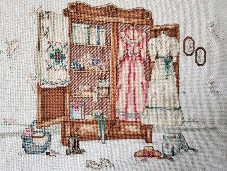 Vintage Embroidery Art Lady's Wardrobe Embroidery Art | Etsy