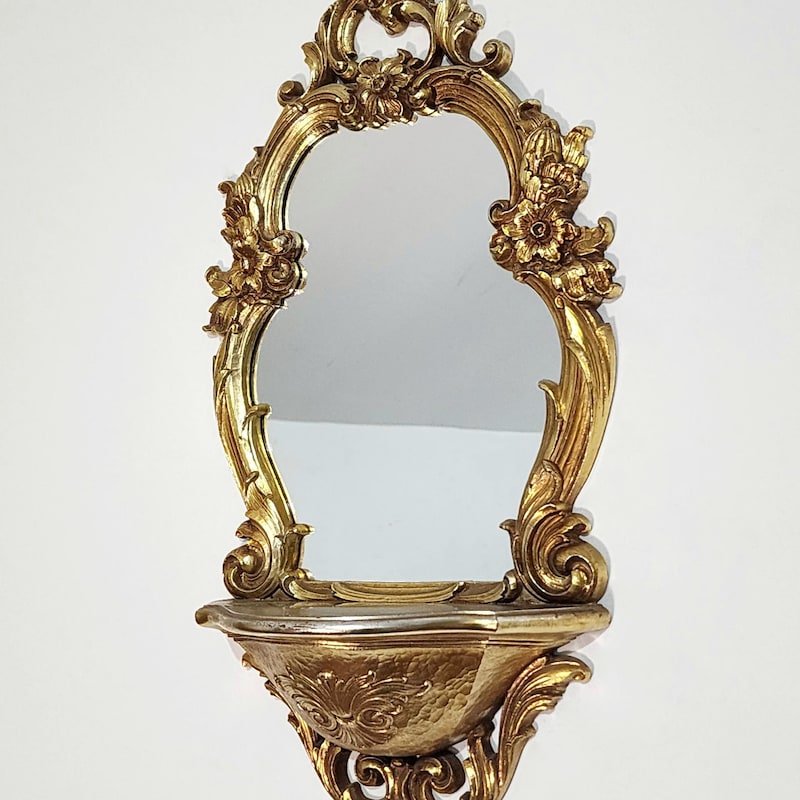 Ornate Gold Mirror Shelf - Etsy