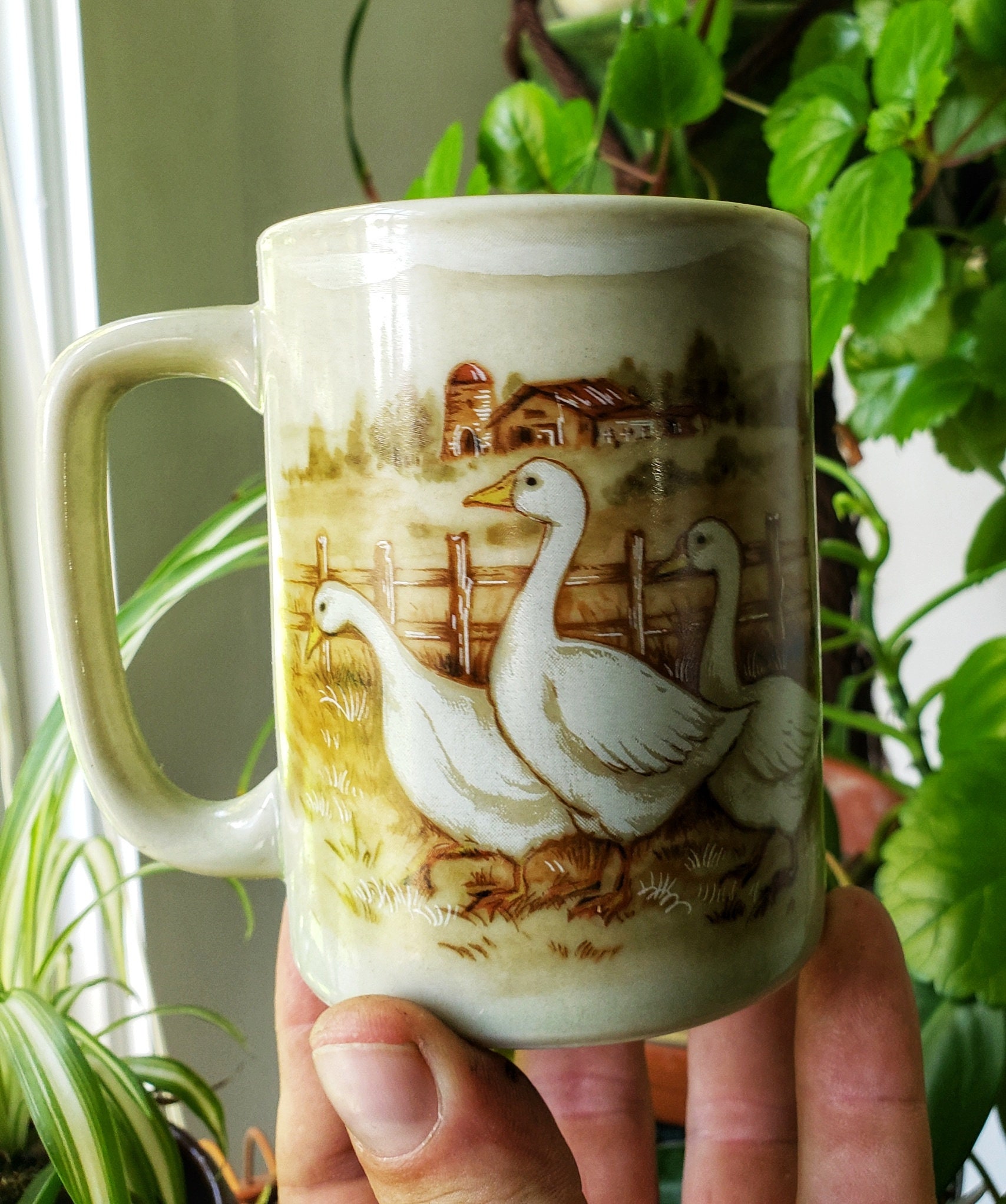 Three Otagiri Coffee Mugs With Farm Scene // Country Decor // Country ...