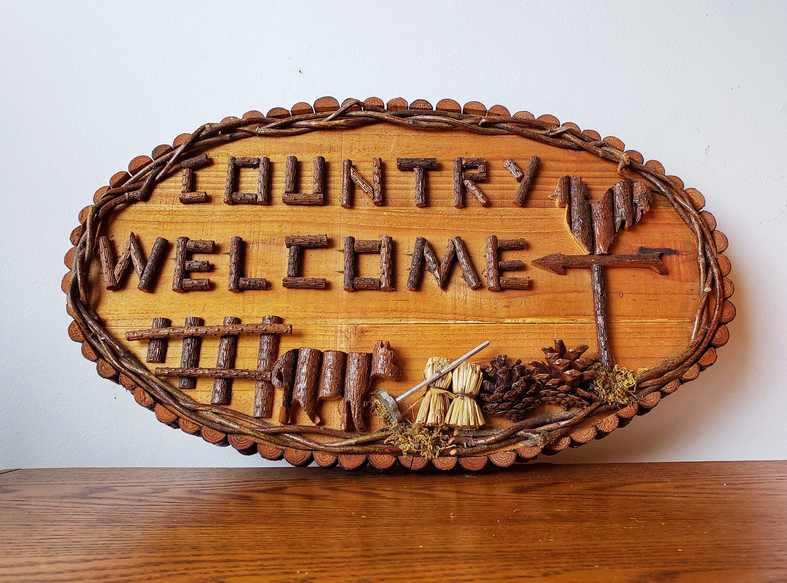 Country Welcome Sign // Country Decor // Front Door Decor // - Etsy