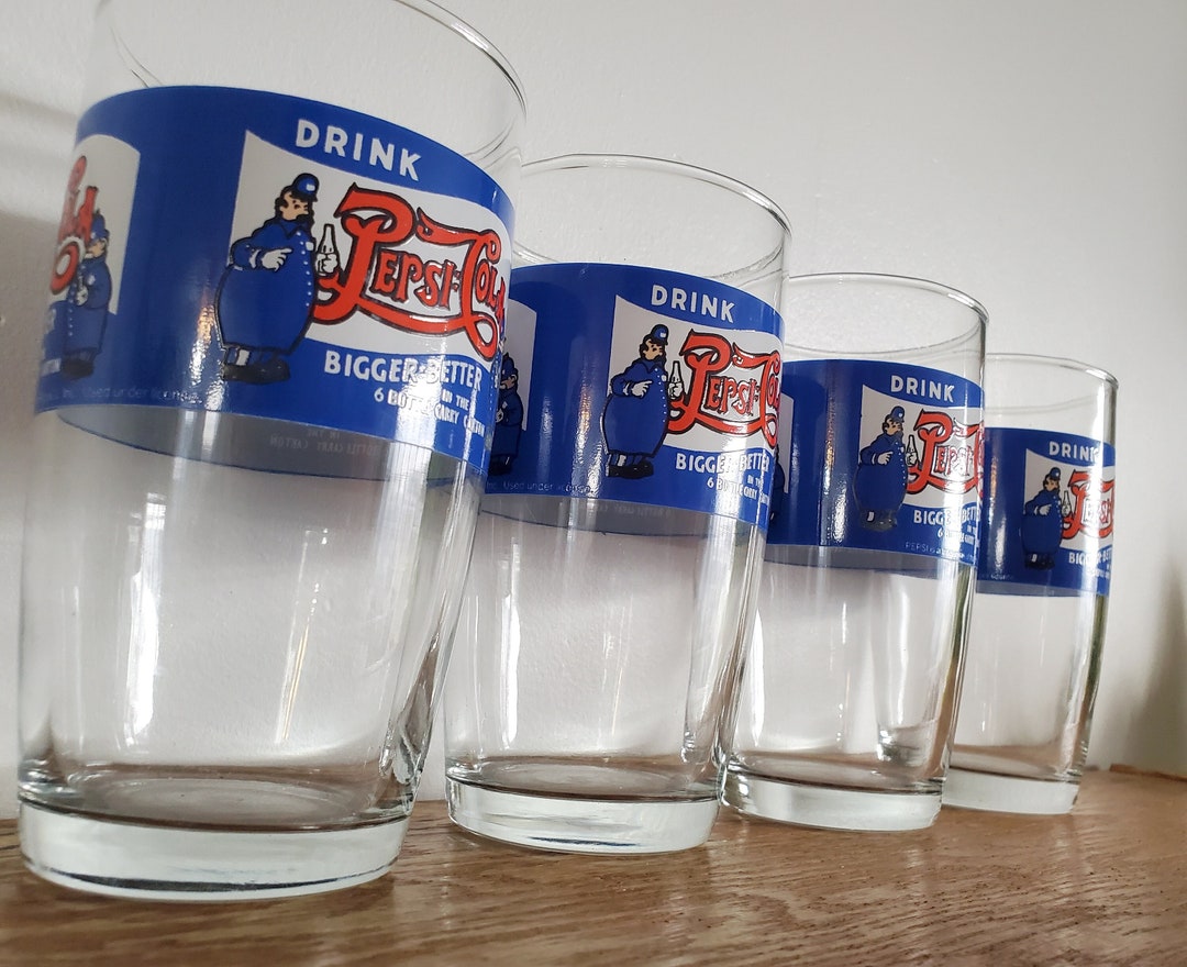 Vintage Pepsi Cola Bigger Better Glasses Etsy