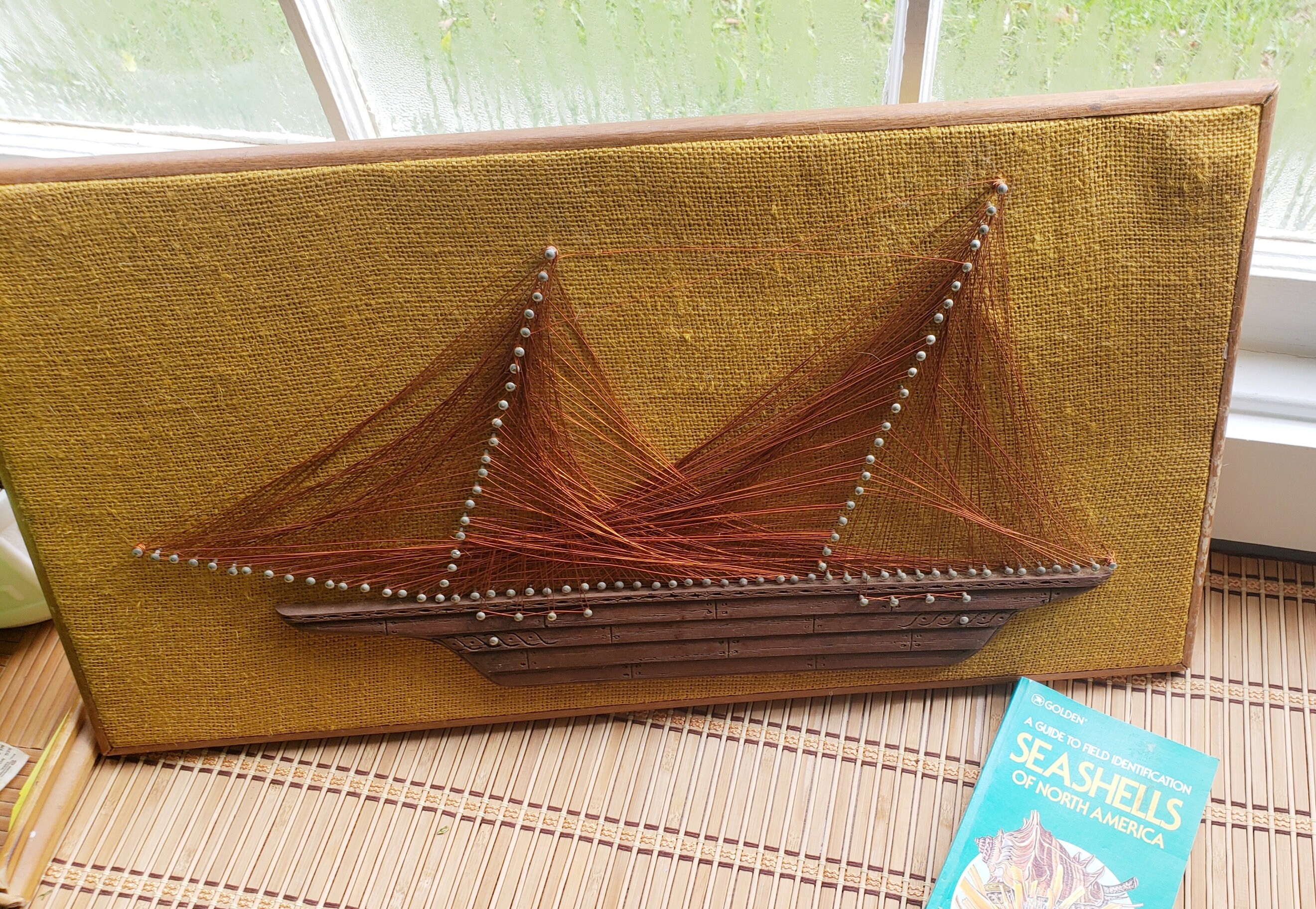 Mid Century Copper Wire Ship Art - Sailing - Wire Art - Sailboat ...