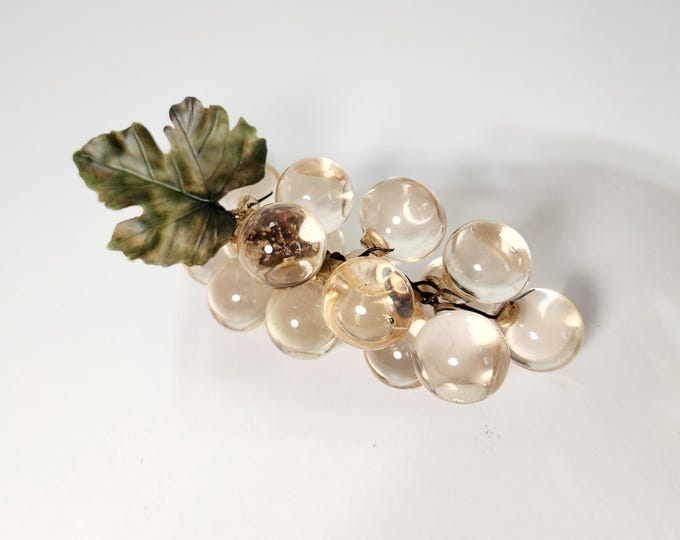Mid Century Glass Grapes - Clear - Etsy