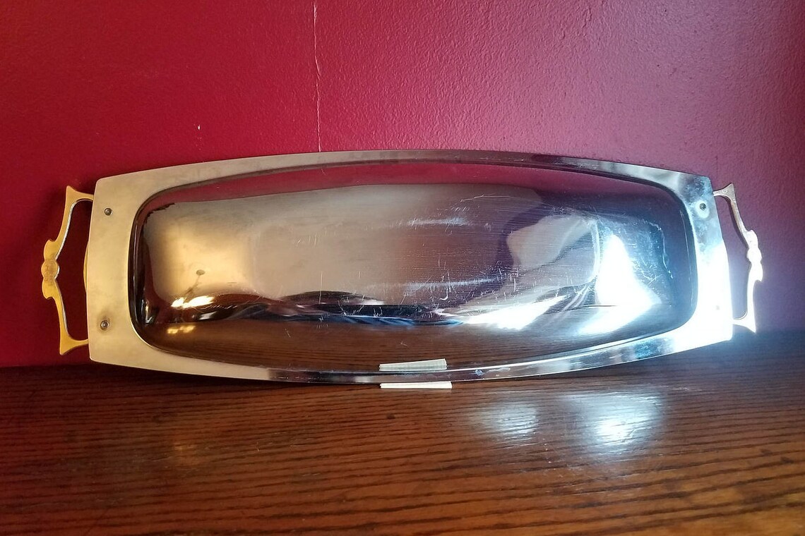 Kromex Serving Tray, Vintage Chrome Plated Tray, Silver Tray - Etsy