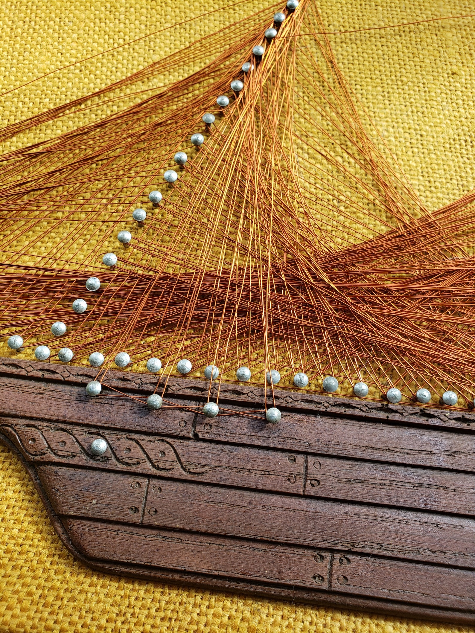 Mid Century Copper Wire Ship Art - Sailing - Wire Art - Sailboat ...