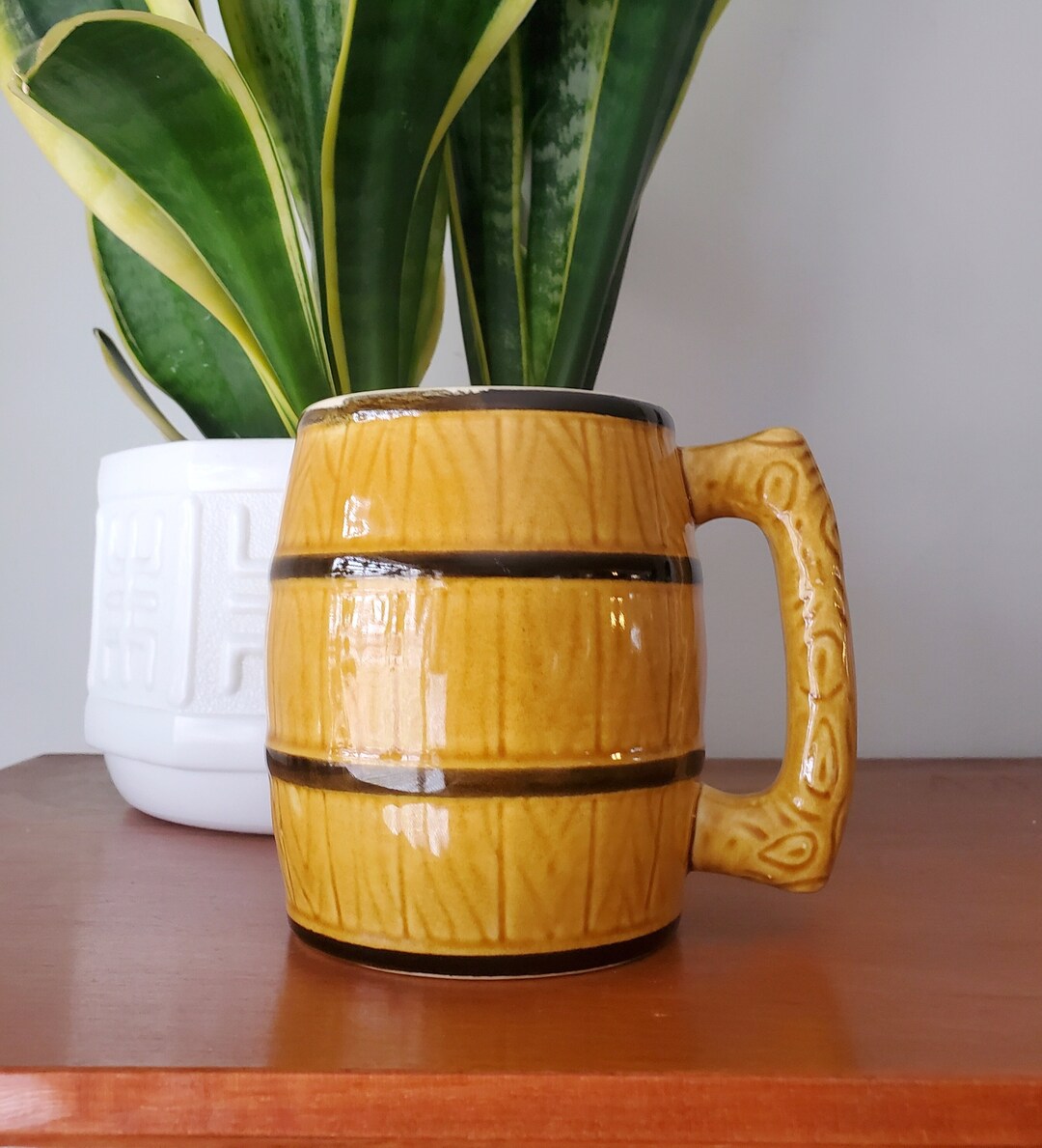 Vintage Zell Pottery Beer Barrel Mug // Germany - Etsy