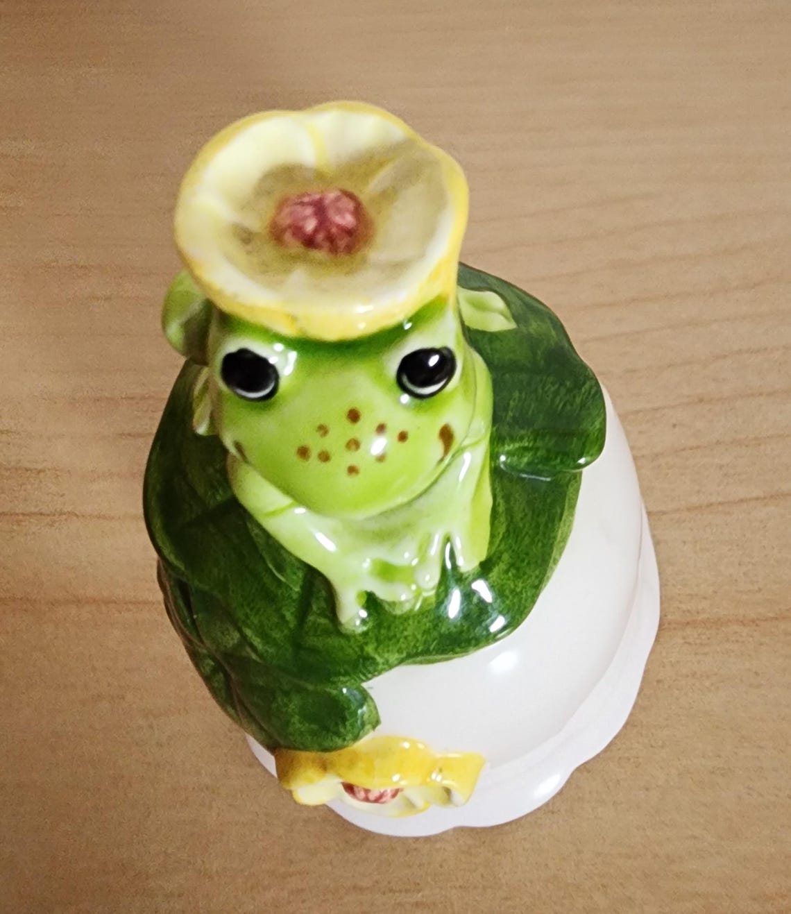 Ceramic Frog Bell With Flowers - Etsy