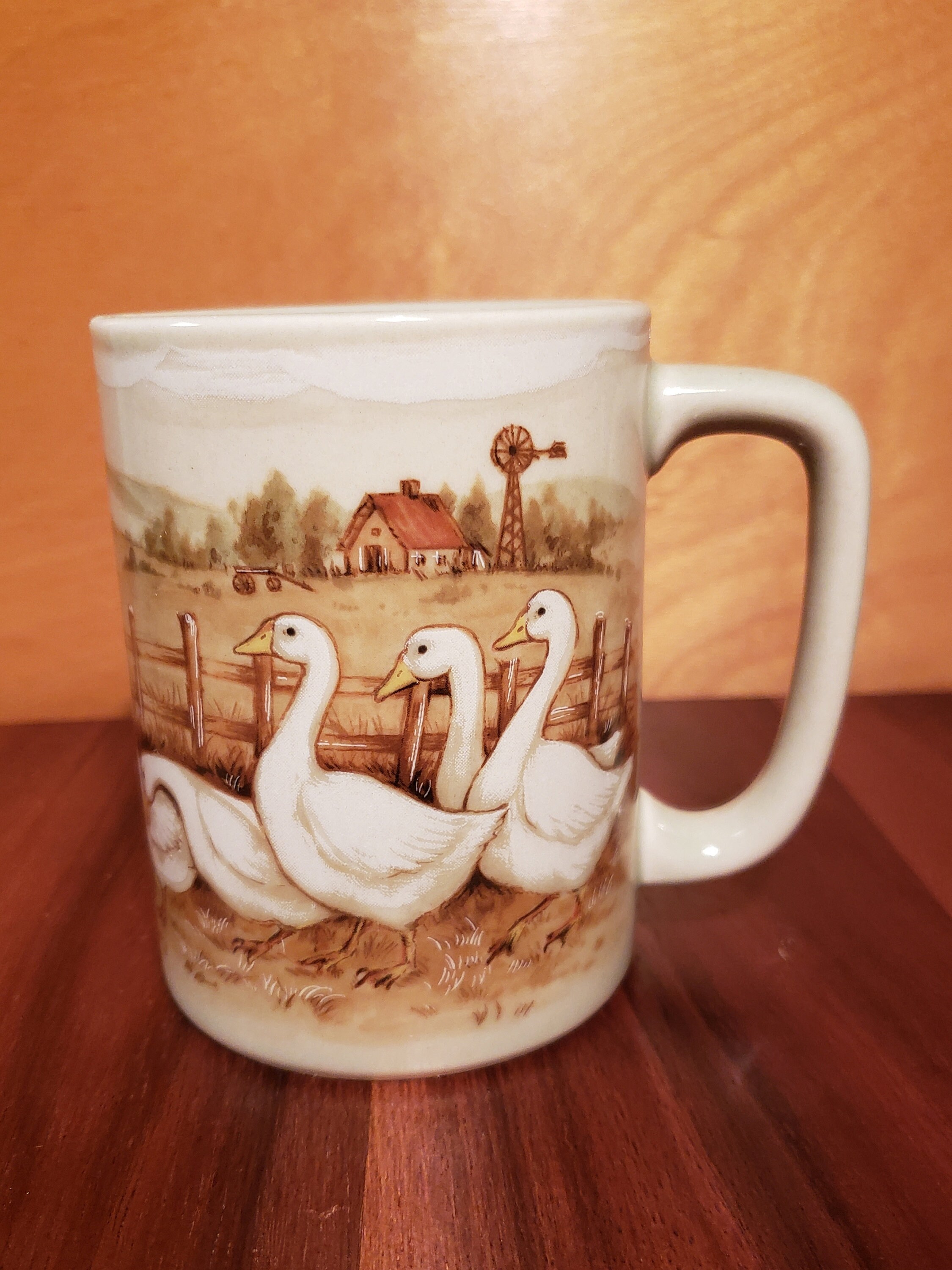 Three Otagiri Coffee Mugs With Farm Scene // Country Decor // Country ...