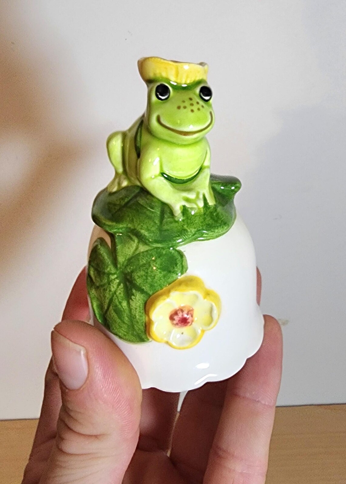Ceramic Frog Bell With Flowers - Etsy