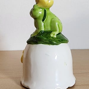 Ceramic Frog Bell With Flowers - Etsy
