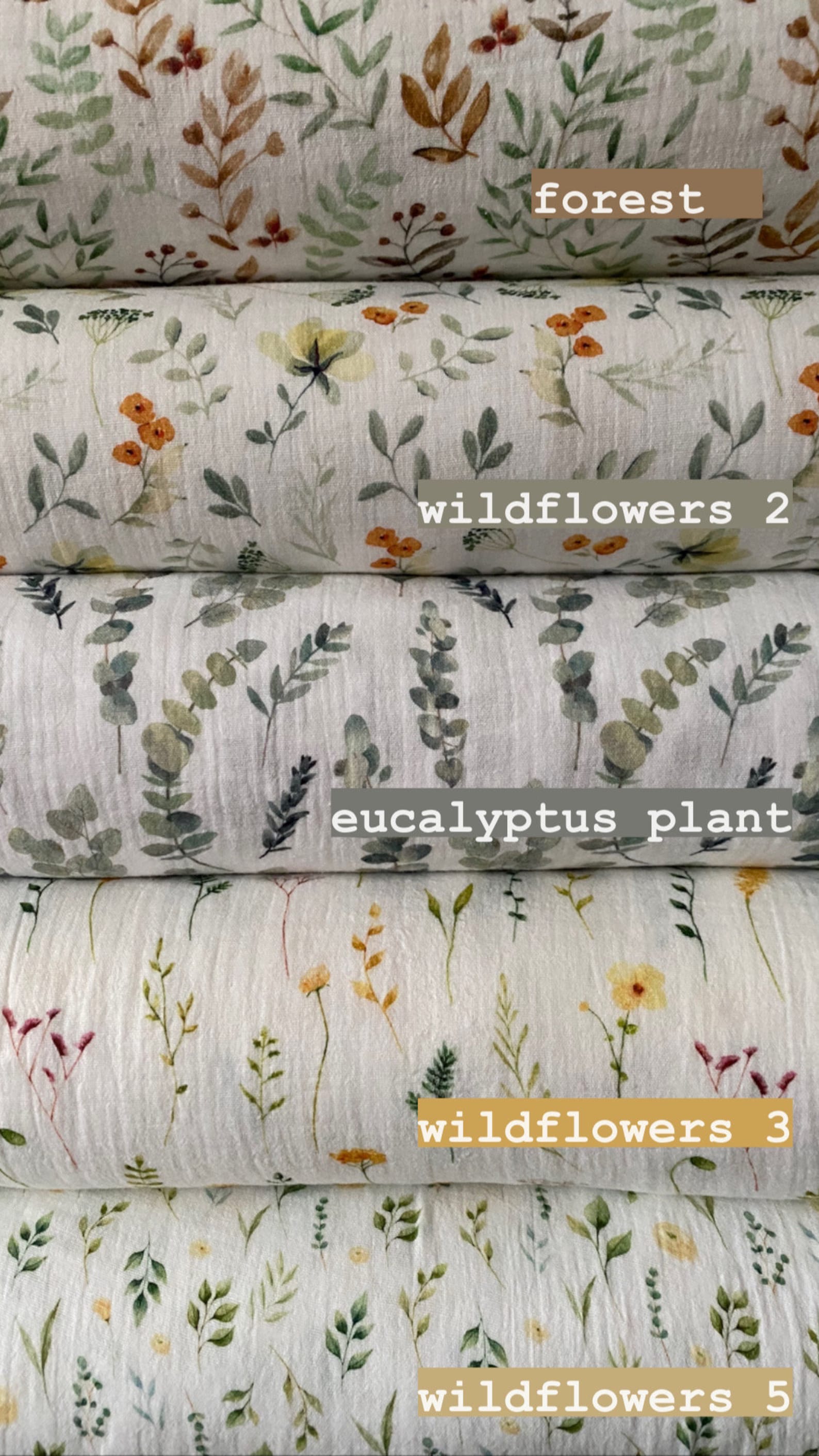 Double Gauze Fabric, Eucalyptus Leaves Gauze Cotton Fabric, Double ...