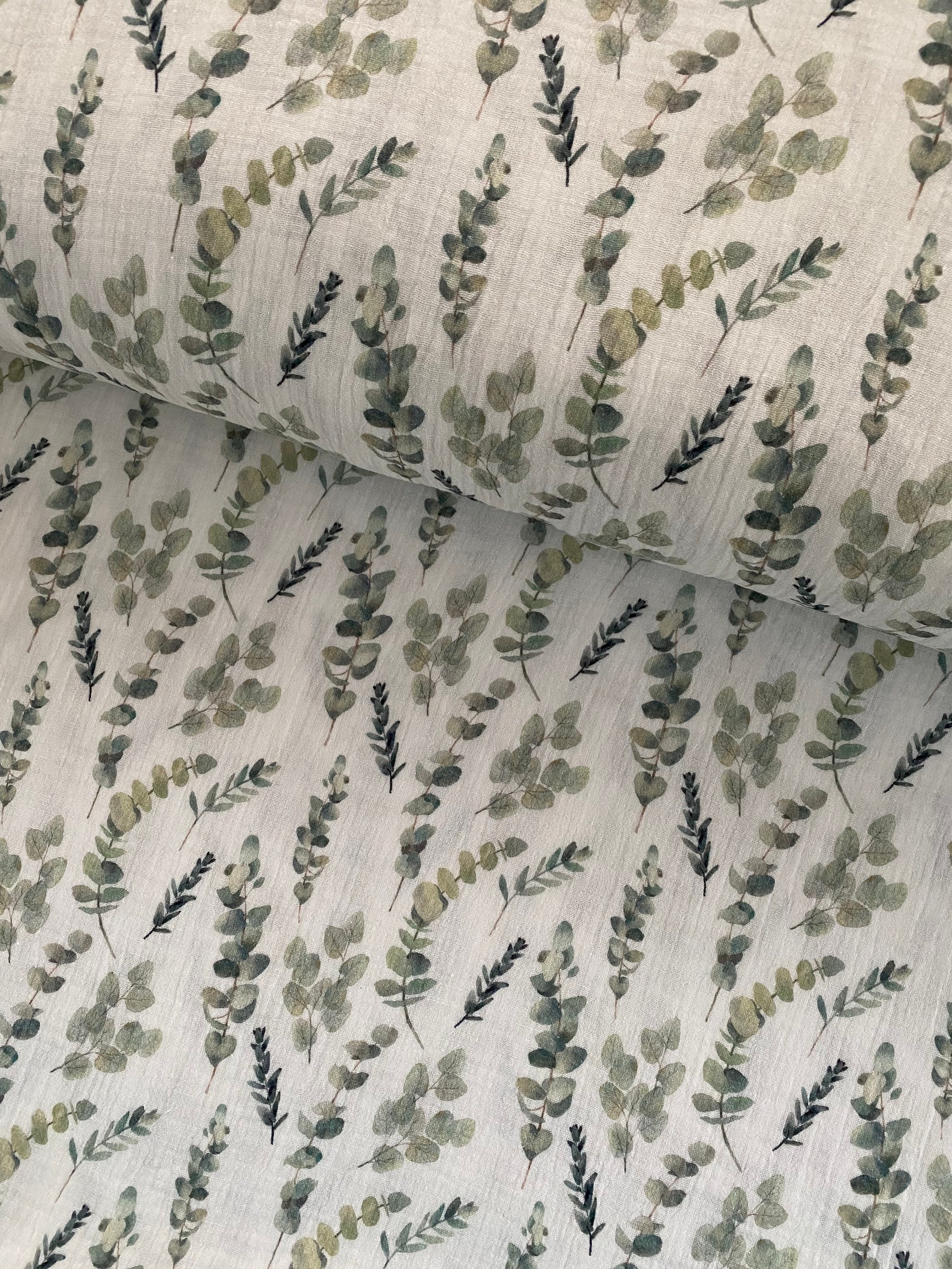 Double Gauze Fabric Eucalyptus Leaves Gauze Cotton Fabric - Etsy