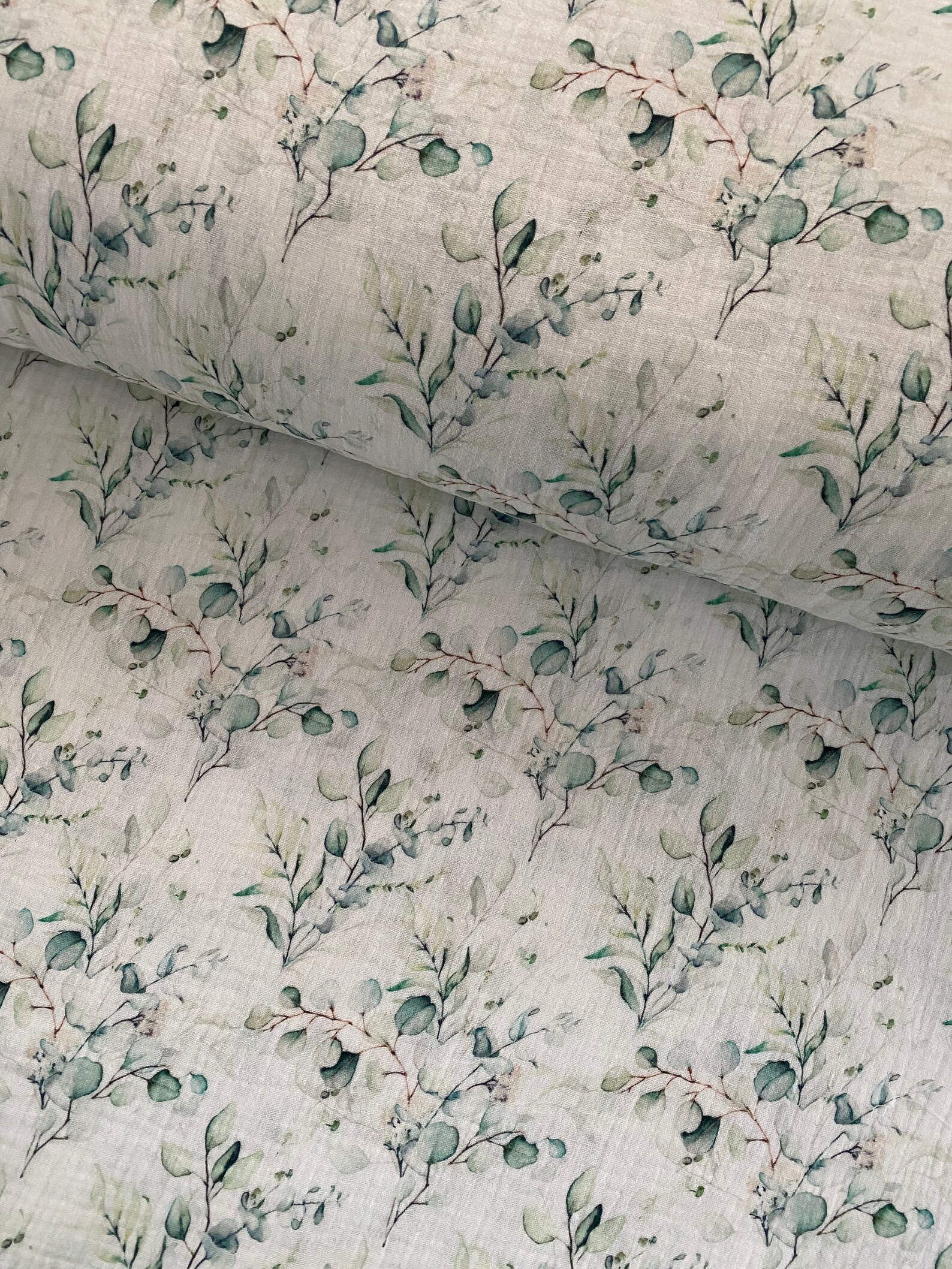 Double Gauze Fabric Eucalyptus Leaves Gauze Cotton Fabric - Etsy