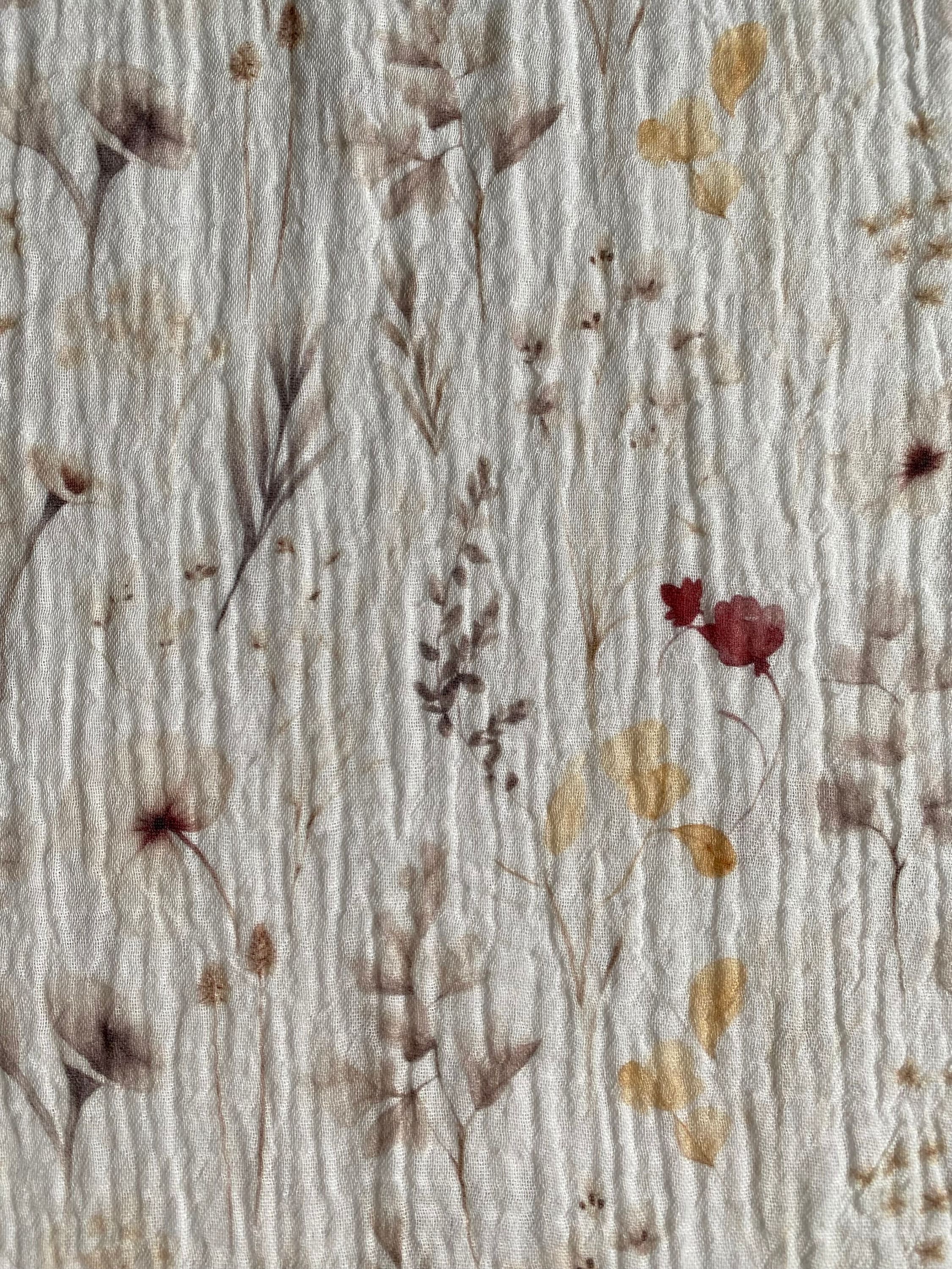 Floral Double Gauze Fabric, Flower Muslin by the Half Meter / Half Yard ...