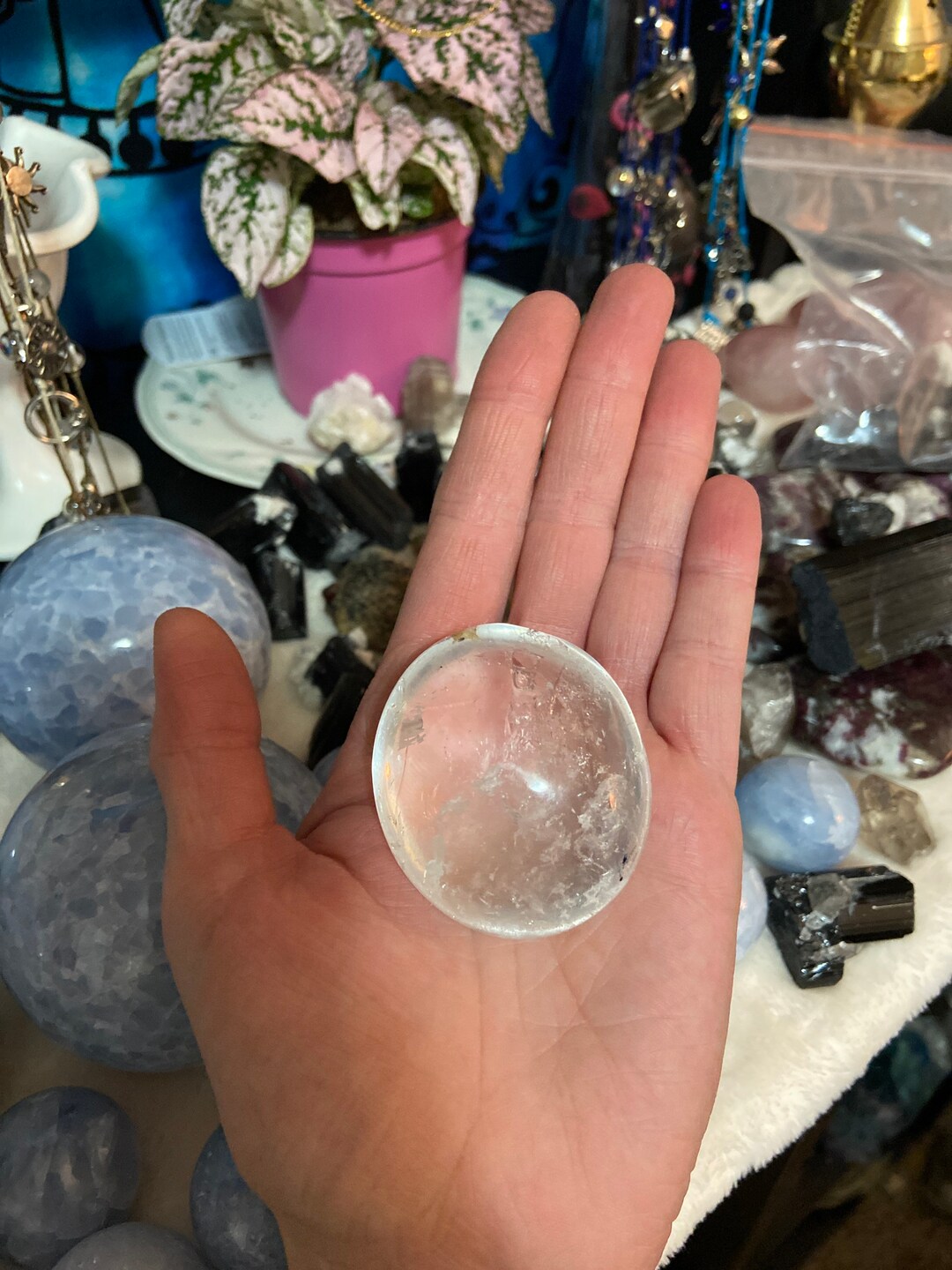 ITS THE BUBBLE! Easy to See, Large Palm Size ~ Quartz ~ Enhydro Quartz ...