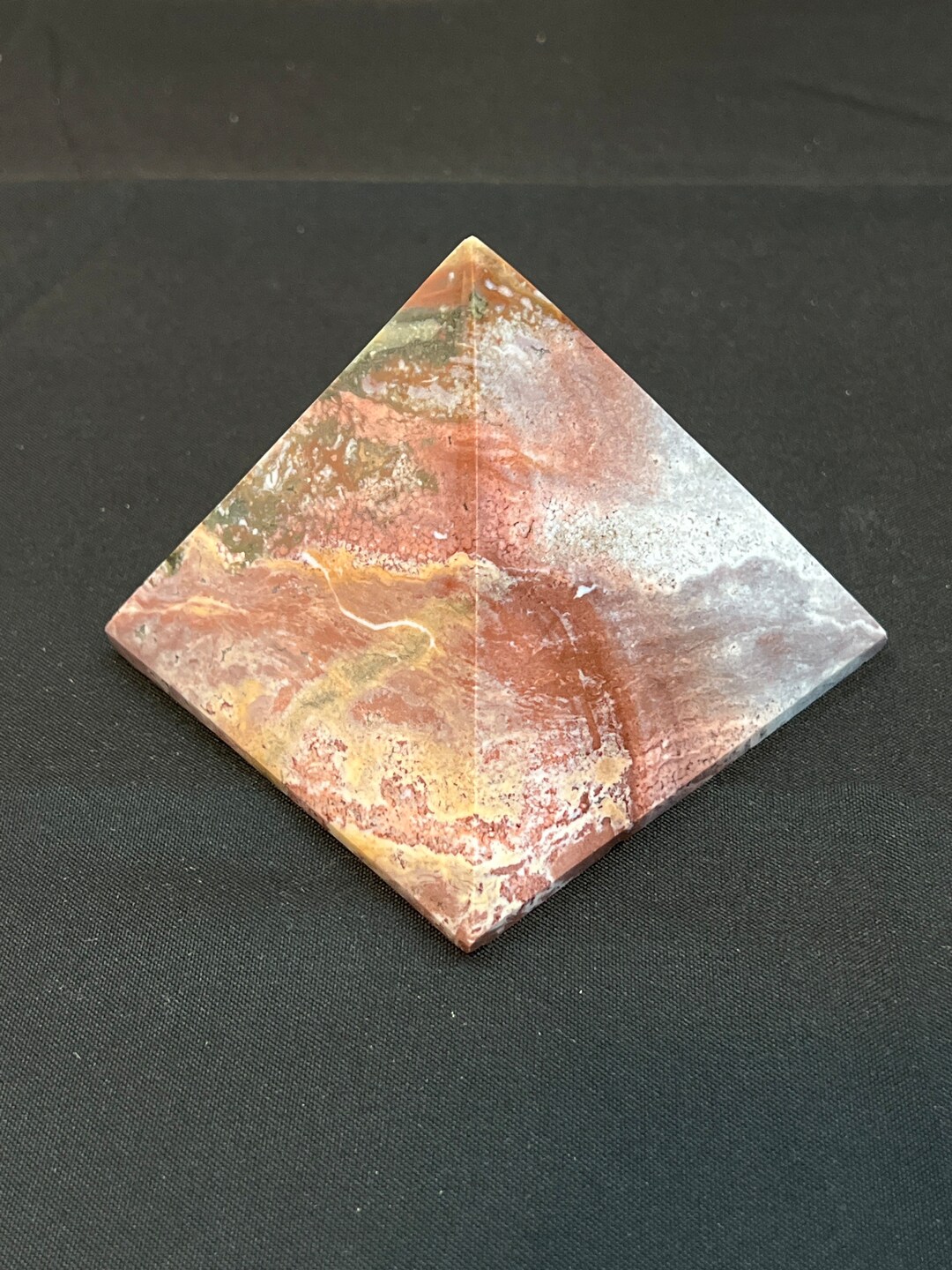 Ocean Jasper Pyramid Ocean Jasper Crystal and Mineral Pyramid jasper ...