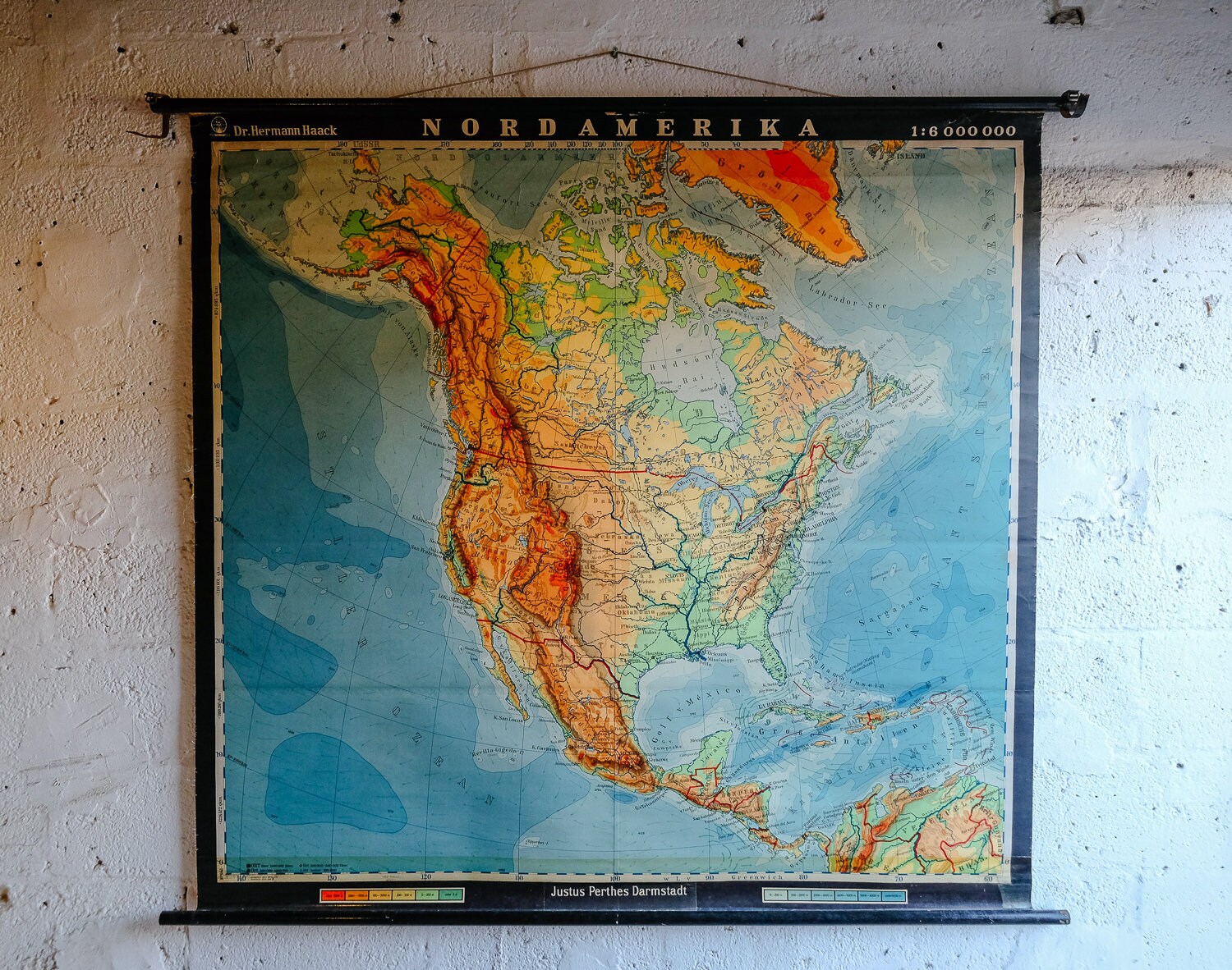 Original 1960s Huge Large Vintage Mid Century German Educational School ...