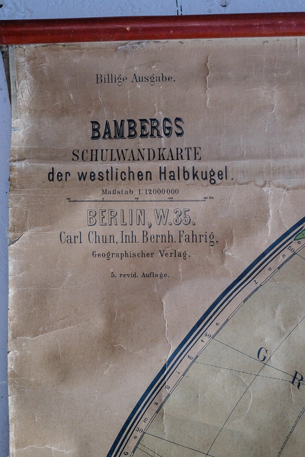 Original Early 1900s Huge Large Antique Old Vintage German Educational ...