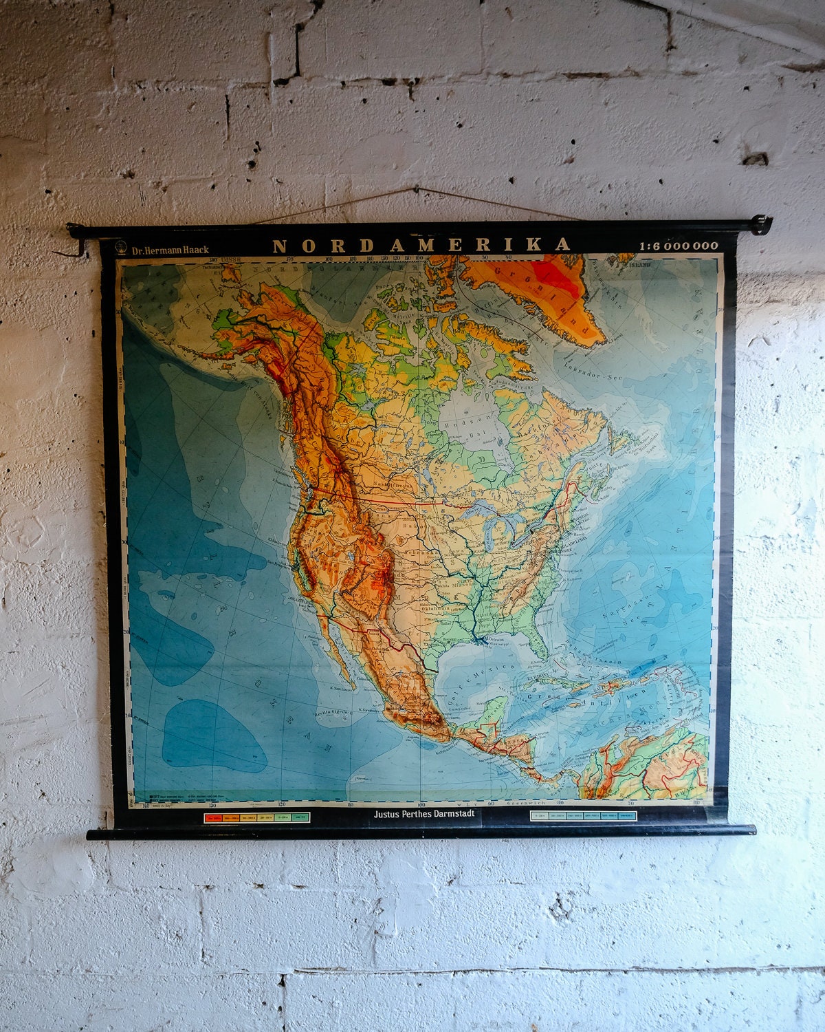 Original 1960s Huge Large Vintage Mid Century German Educational School ...