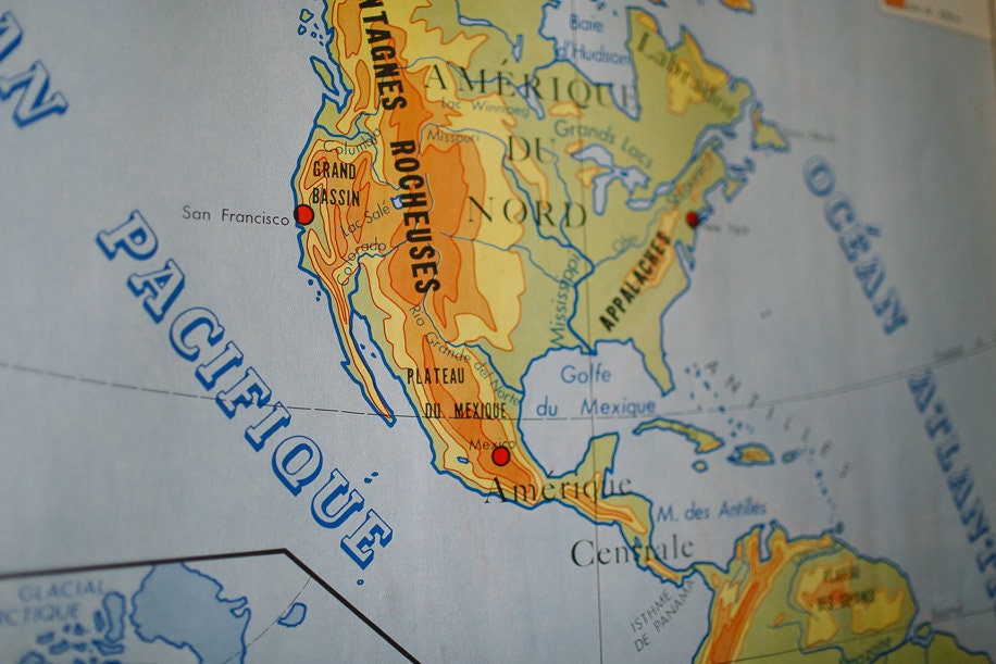 Original Vintage French Educational School Wall Chart EUROPE The ...