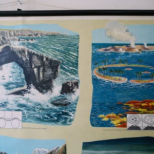 Vintage German Wall Chart FORMATION of PHYSICAL GEOGRAPHY Geographical ...