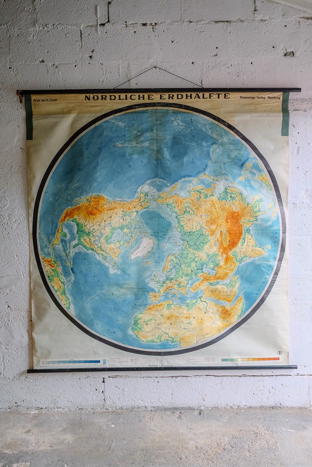 Original 1950s Huge Large Vintage German Educational School Wall Chart ...