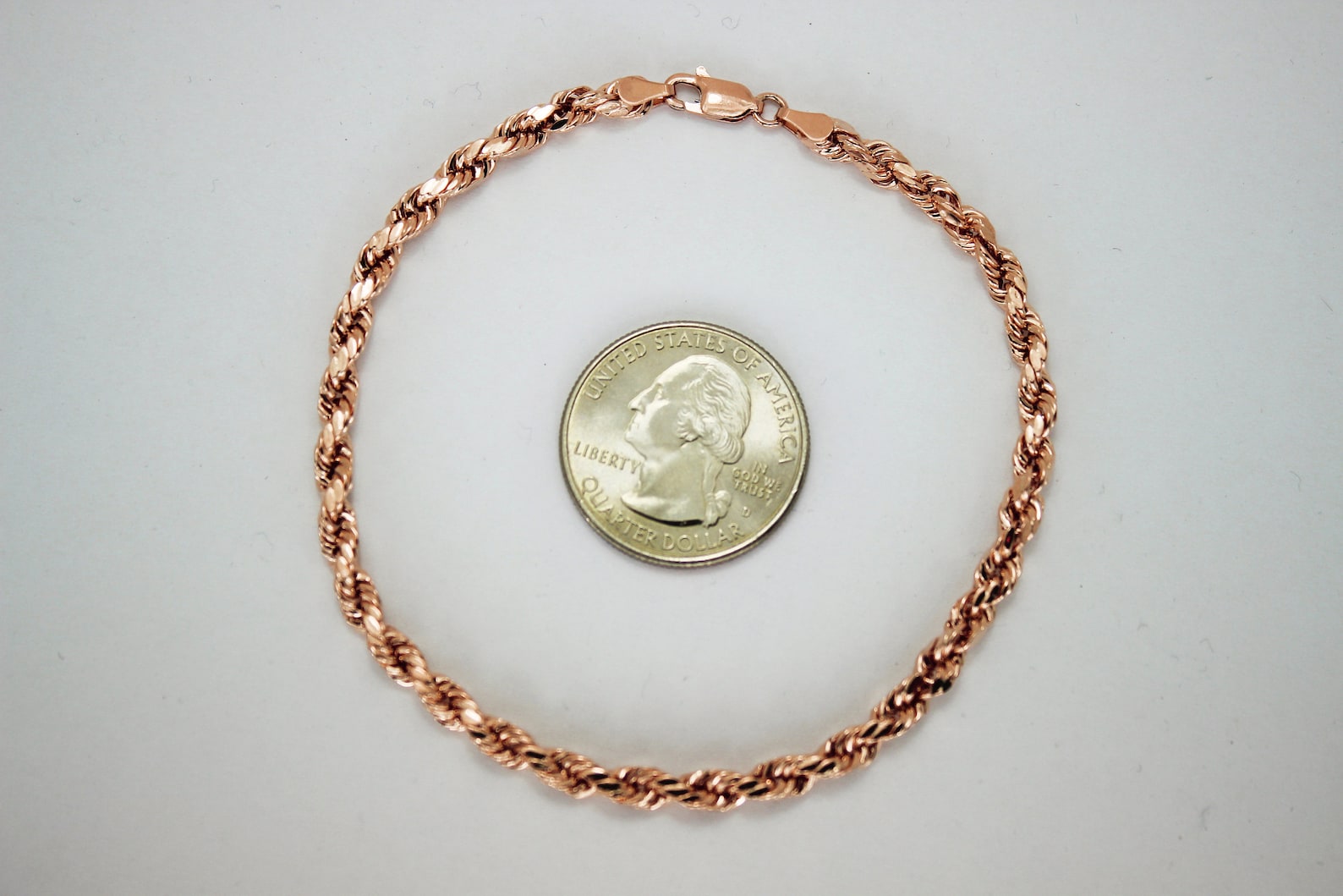 14K Solid Rose Gold Rope Chain Necklace 1.5mm ~ 6mm for Men Women - Etsy