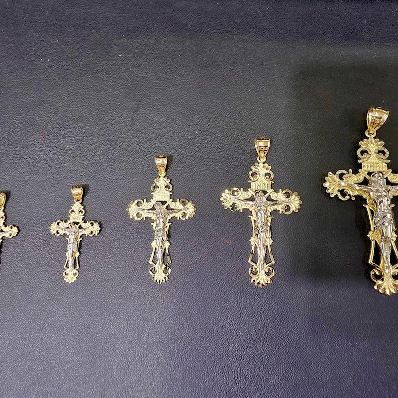 Gold Filigree Cross 10k - Etsy