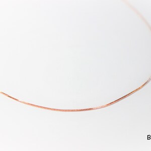 10K Solid Rose Gold Rolo (1mm) & Box (0.6mm) Chain 16-24" - Etsy