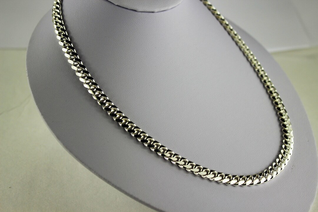 Authentic 925 STERLING SILVER Miami Cuban Link Chain for Everyone 7mm 7 ...