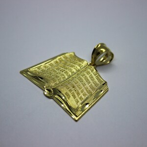 10K or 14K Yellow Solid Gold Bible Pendant 3 Sizes - Etsy