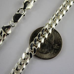 Authentic 925 STERLING SILVER Miami Cuban Link Chain for Everyone 7mm 7 ...