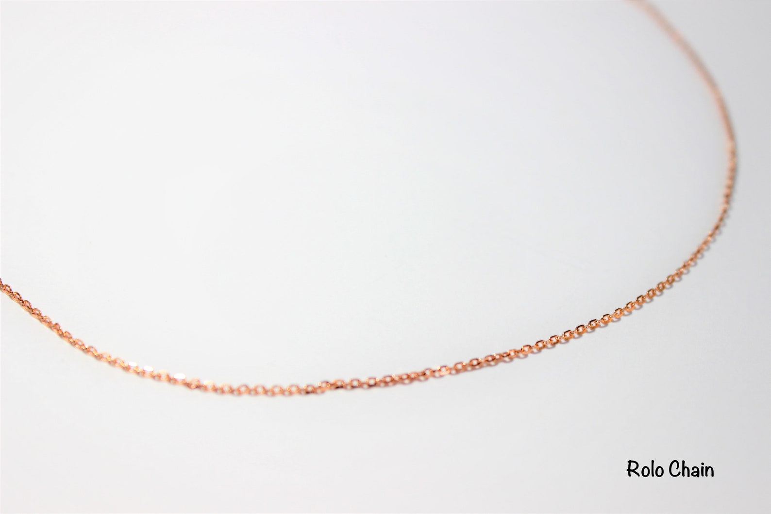 10K Solid Rose Gold Rolo (1mm) & Box (0.6mm) Chain 16-24" - Etsy