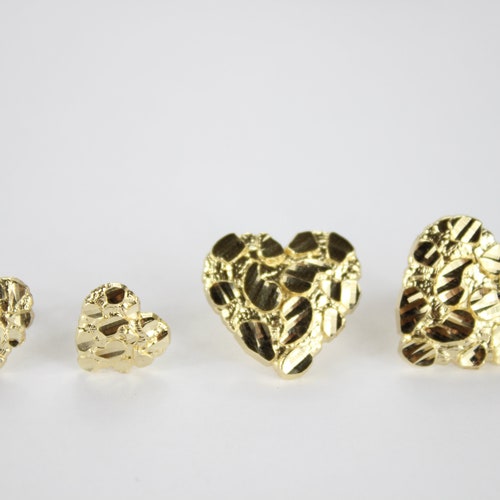 10k Yellow Solid Gold Heart Ring 2 Sizes - Etsy