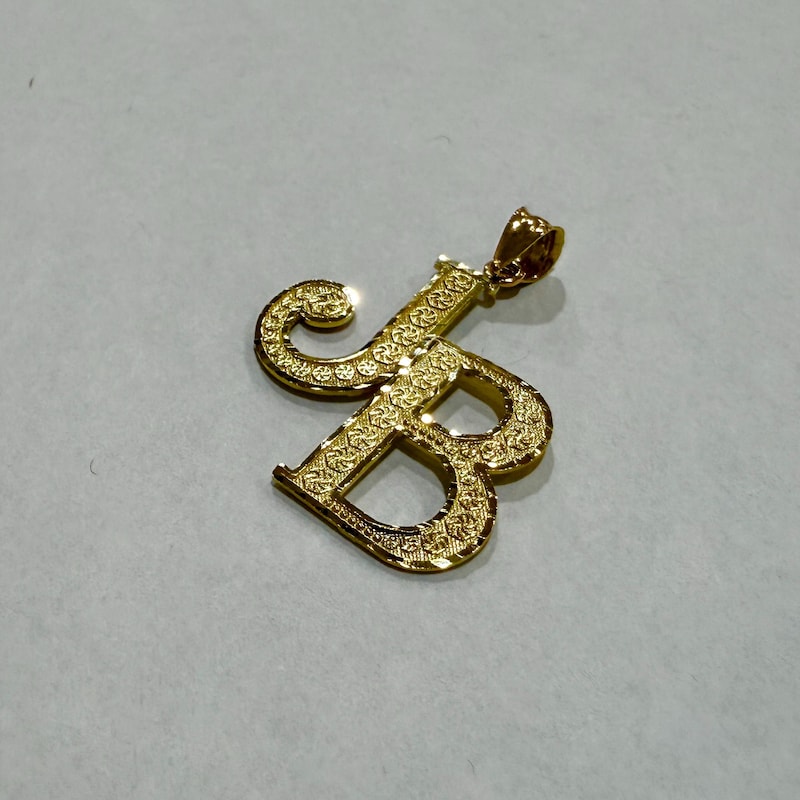 G Initial Pendant 10k - Etsy