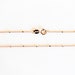 14K Solid Rose Gold Rolo With Bead Chain 1mm/16-24" - Etsy
