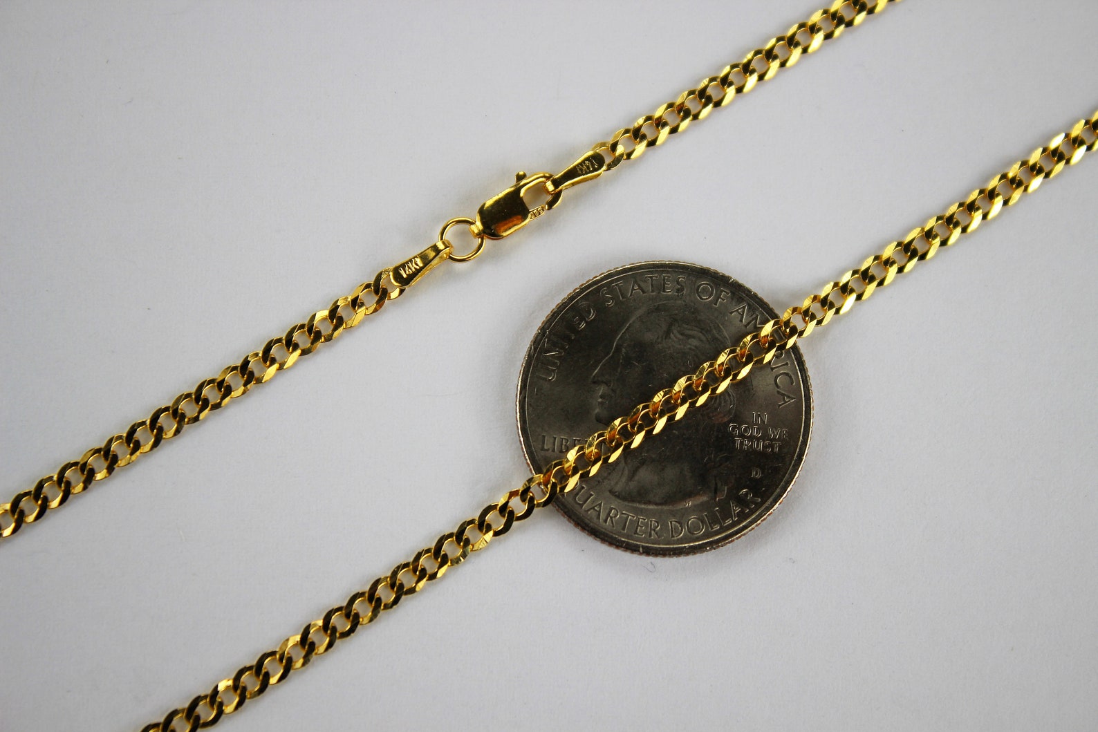 14K SOLID GOLD Cuban Link Chain Necklace Bracelet for Men - Etsy