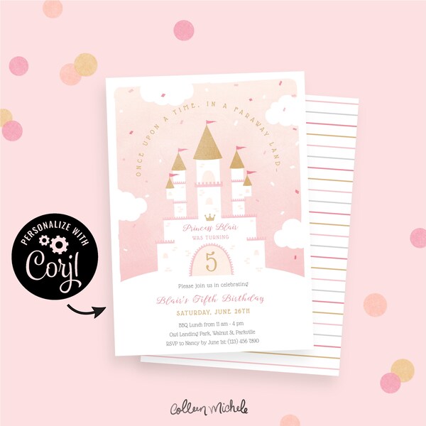 Castle Invitation - Etsy