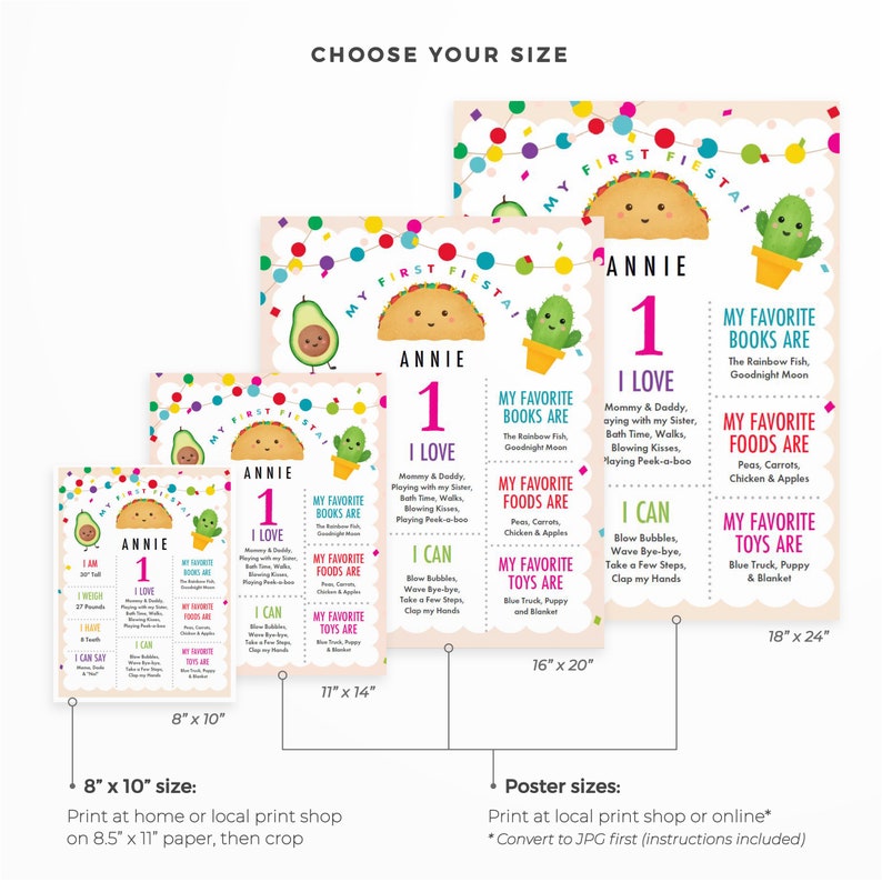 My First Fiesta Birthday 1 Year Old Sign. First Birthday - Etsy