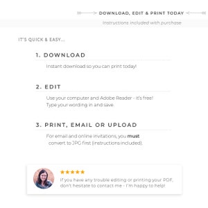 Virtual Birthday Party Invitations, Instant Download, Editable PDF ...