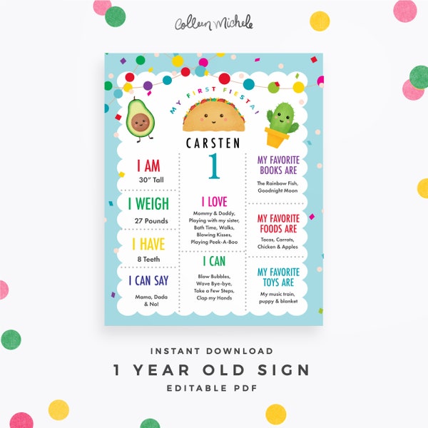 1 Year Old Sign - Etsy