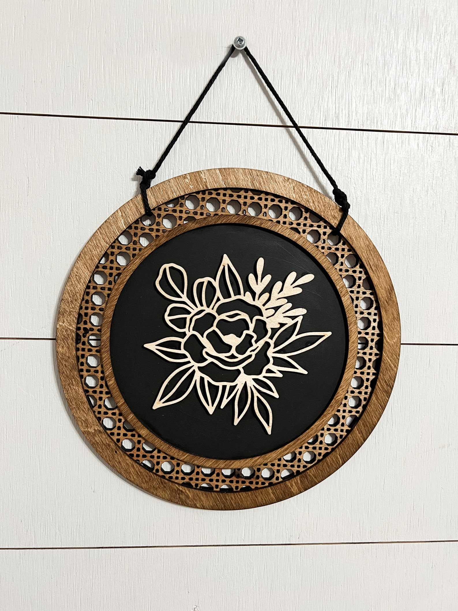 Rattan Framed Circle SVG Laser File, Cane Design Boho Laser Cut File ...