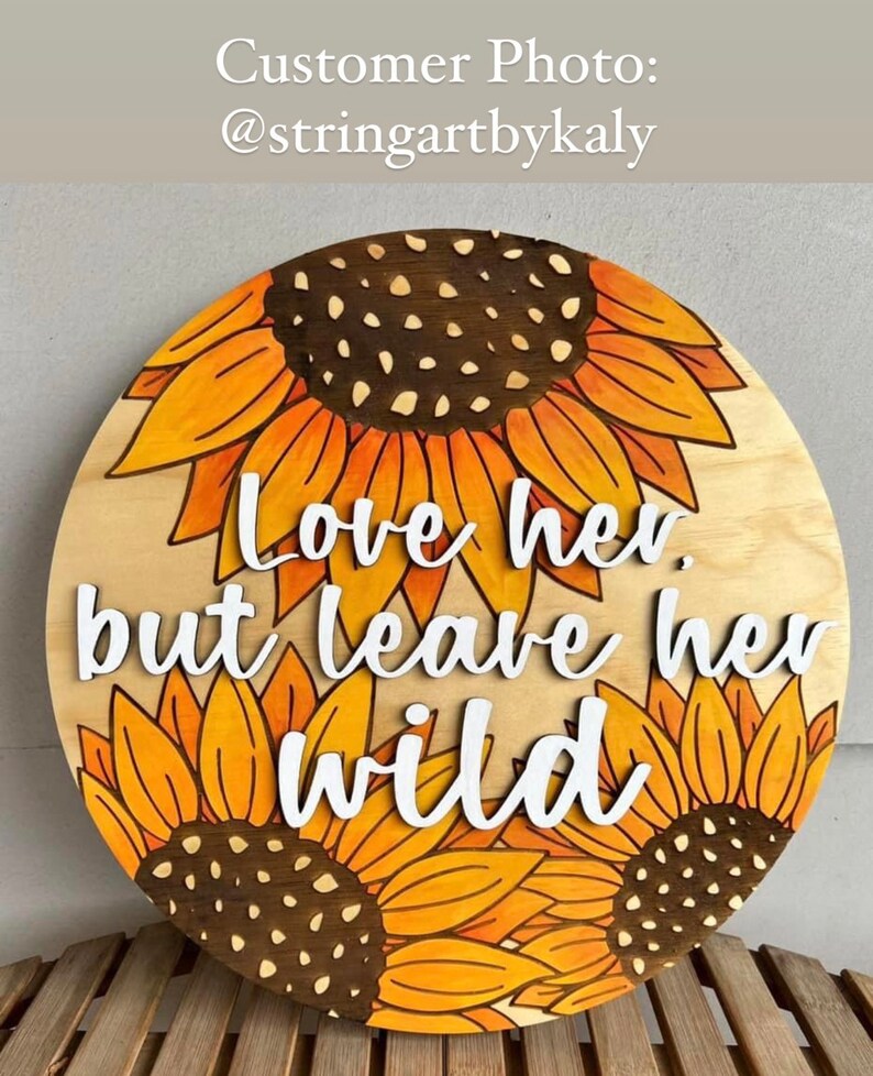 Svg Engraved Sunflower Floral Laser Cut File Flower Digital Etsy